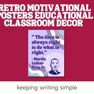Retro Motivational Posters Educational Classroom Decor Digital Download ...