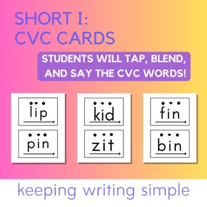 CVC Phonics Worksheets: Short Vowel Ii • TAP, BLEND, Read & Spell ...