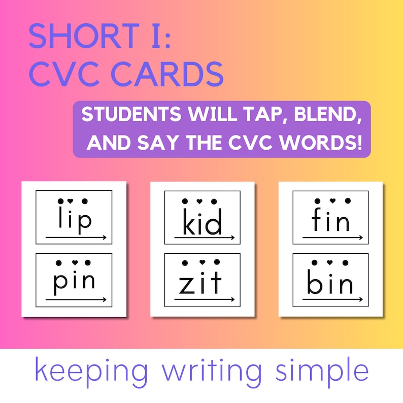 CVC Phonics Worksheets: Short Vowel Ii • TAP, BLEND, Read & Spell ...