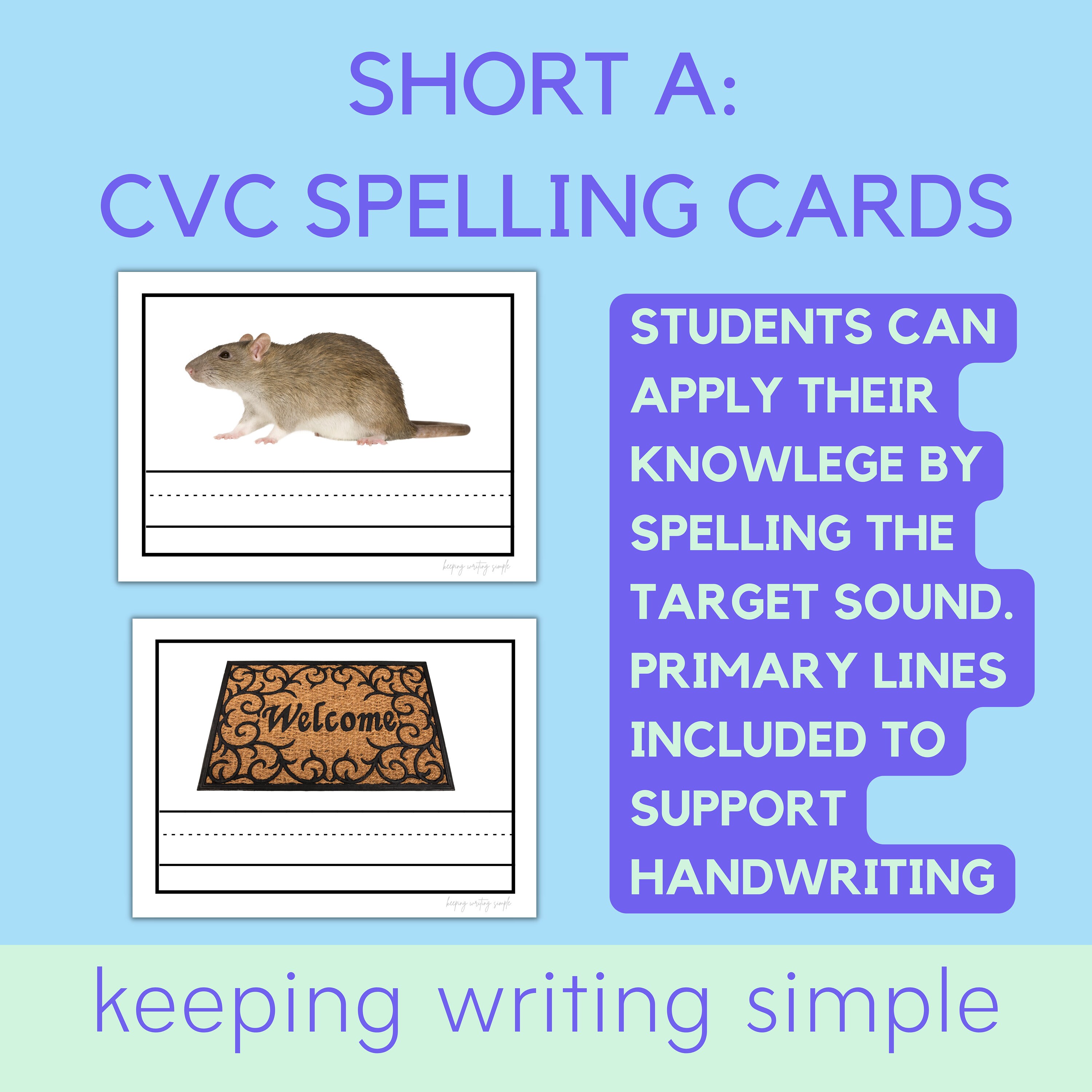 CVC Phonics Worksheets: Short Vowel Aa • TAP, BLEND, Read & Spell ...
