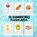 26 SUMMER Flashcards BBQ Pre-school Cards for Building Vocabulary ...