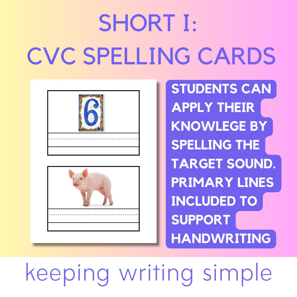 CVC Phonics Worksheets: Short Vowel Ii • TAP, BLEND, Read & Spell ...