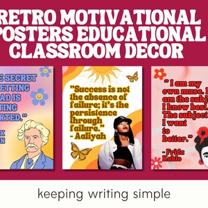Retro Motivational Posters Educational Classroom Decor Digital Download ...