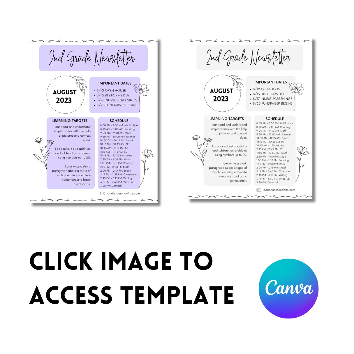 Meet the Teacher Canva Templates Editable + Classroom Newsletter ...
