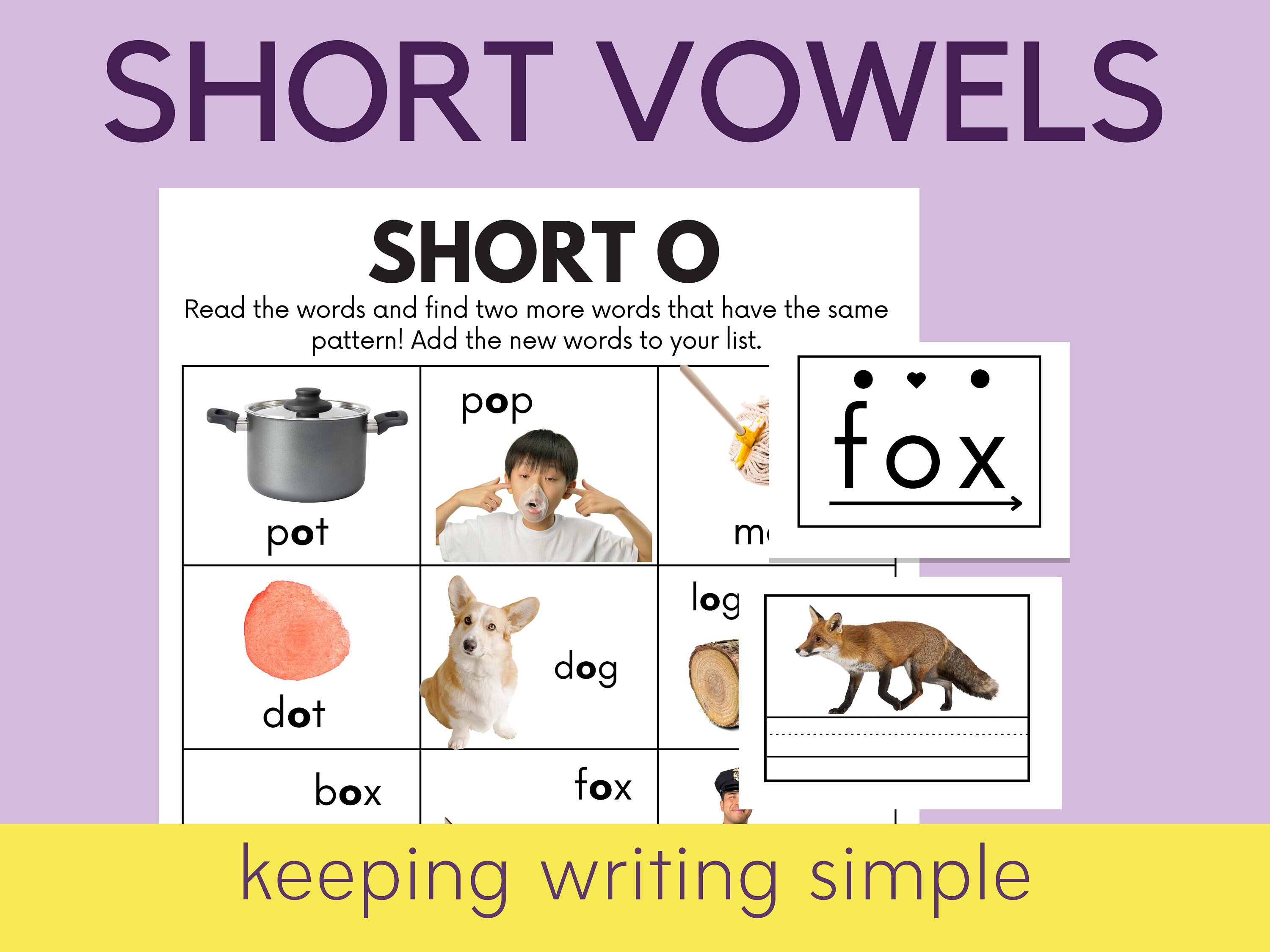 CVC Phonics Worksheets: Short Vowel Oo • TAP, BLEND, Read & Spell ...