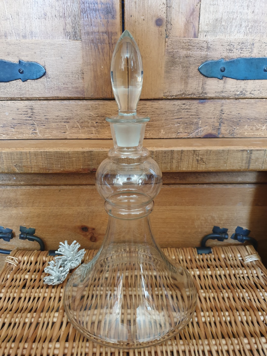 Vintage Clear Glass Ship Decanter - Etsy