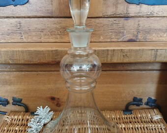 Vintage Ship Captains Wine Decanter Diamond Pattern Cut Glass - Etsy