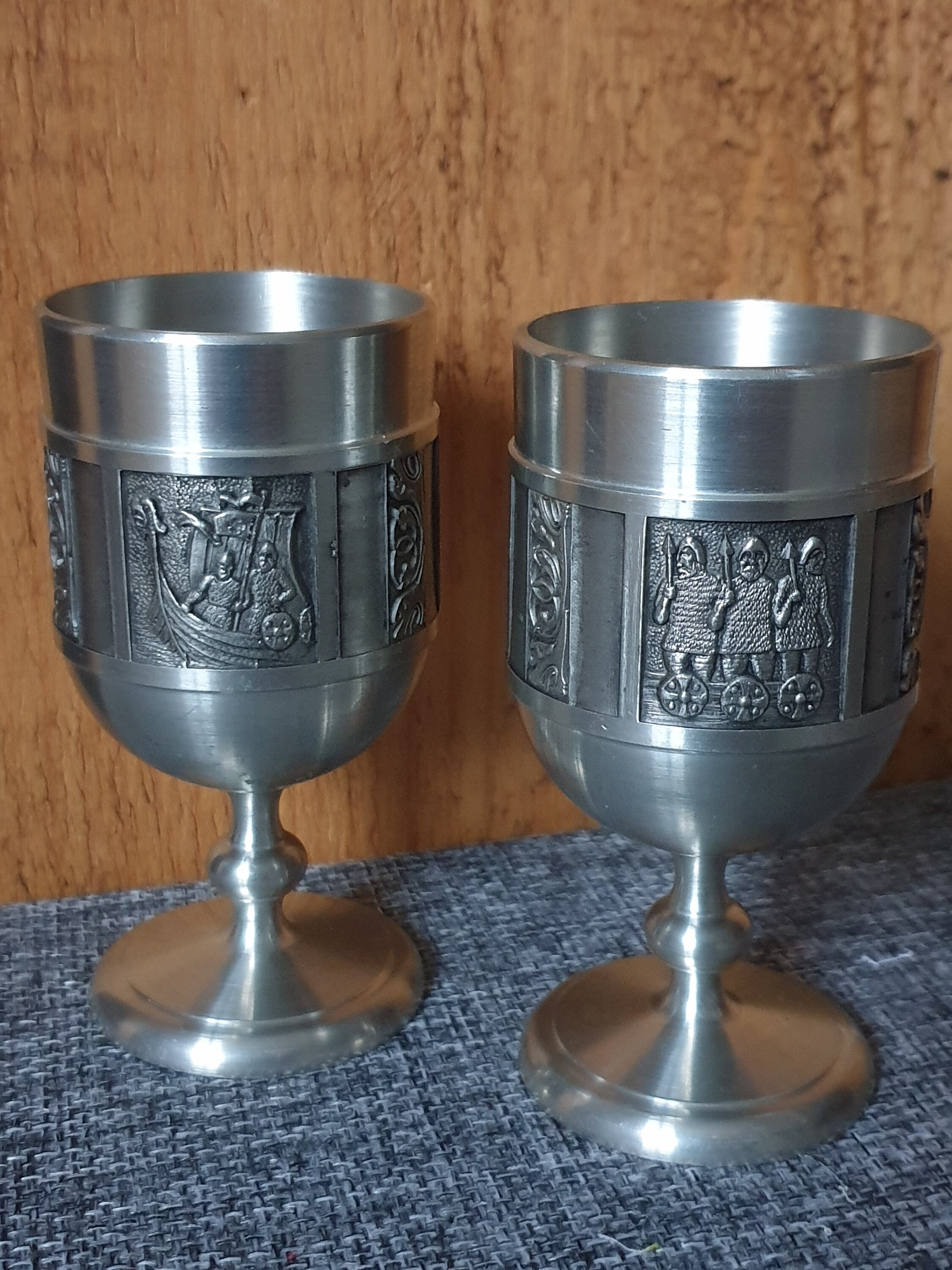 Rare Pair of Norwegian Konge Tin-pewter H.S. Sherry Chalices - Etsy