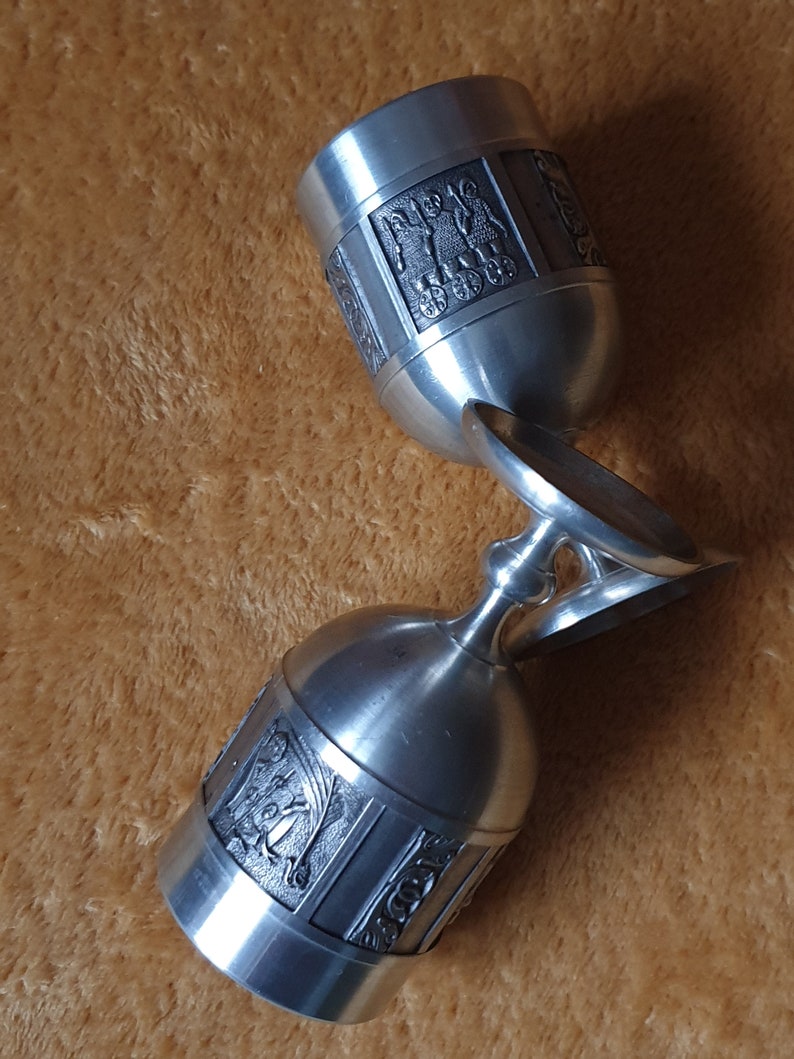 Rare Pair of Norwegian Konge Tin-pewter H.S. Sherry Chalices - Etsy