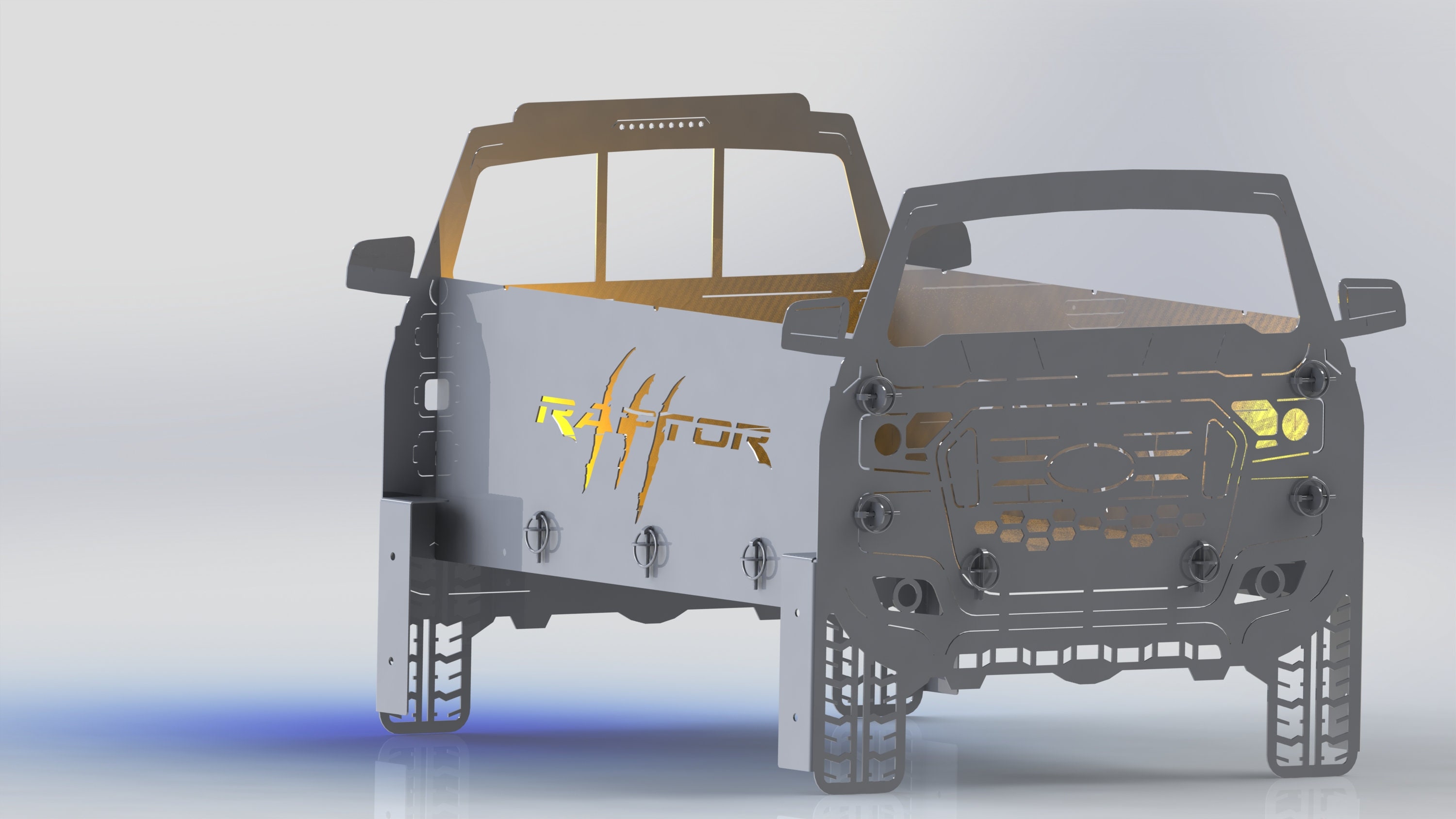 Ford Ranger Fire Pit BBQ DXF File - Etsy