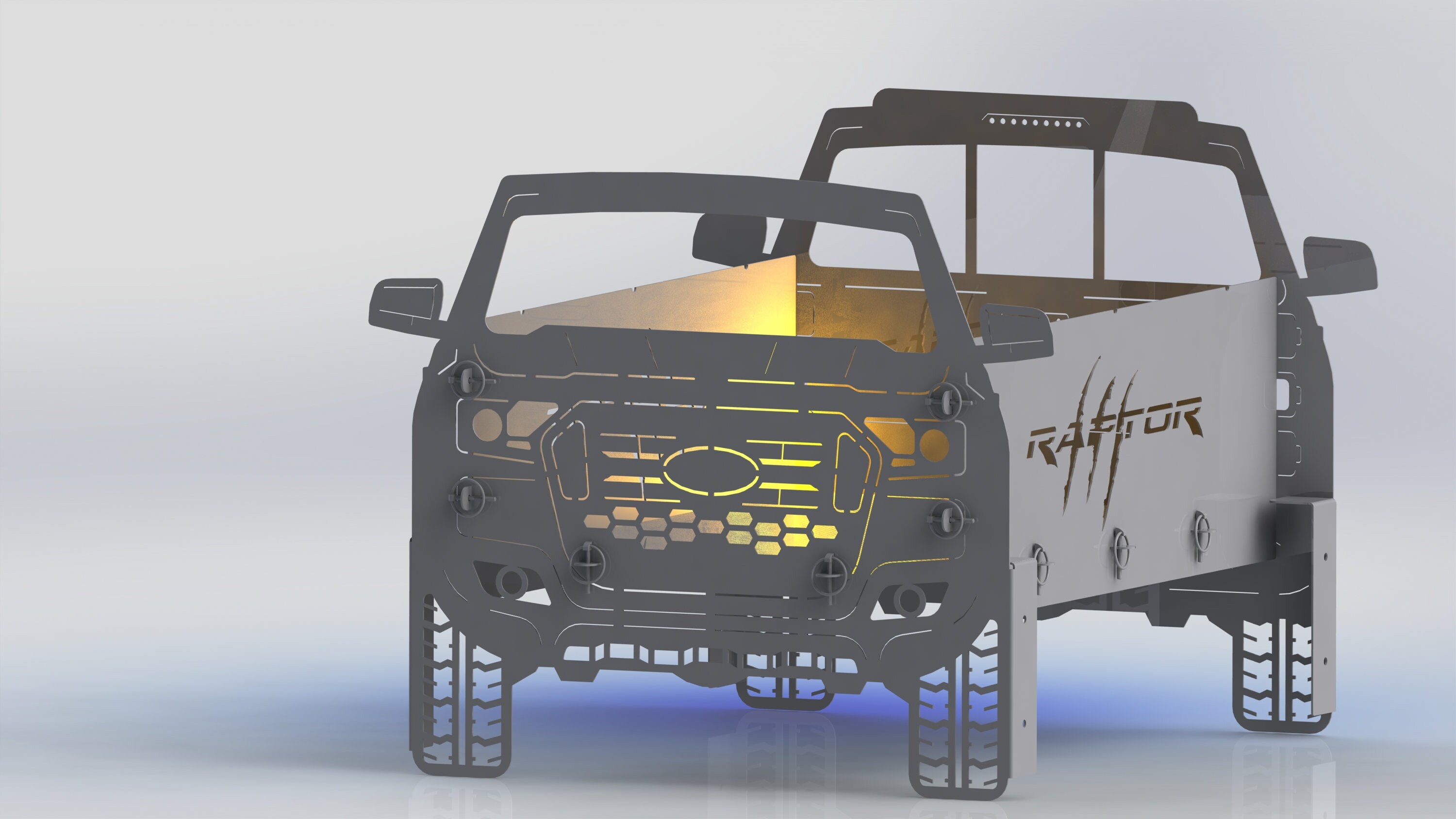 Ford Ranger Fire Pit BBQ DXF File - Etsy