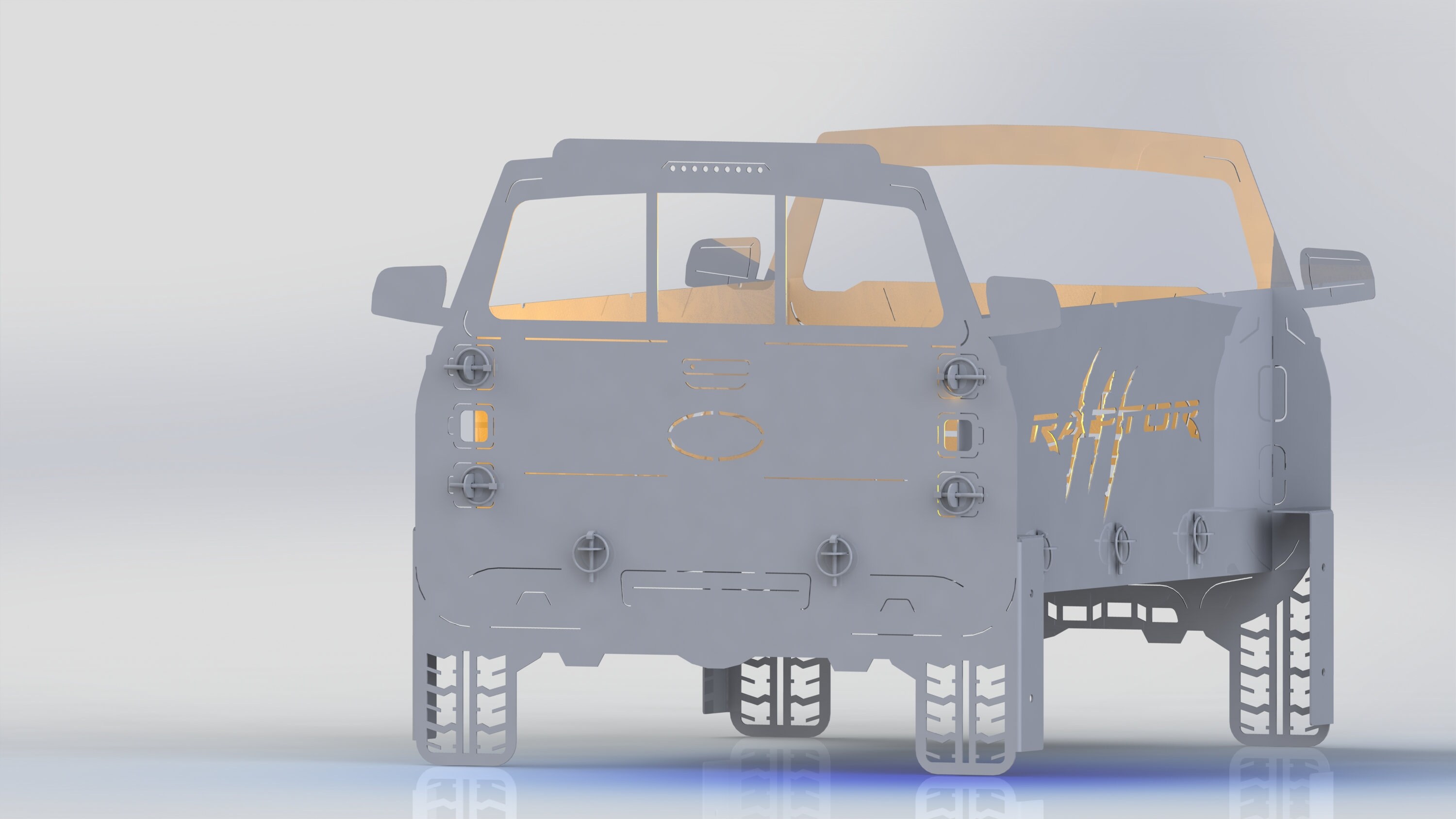 Ford Ranger Fire Pit BBQ DXF File - Etsy