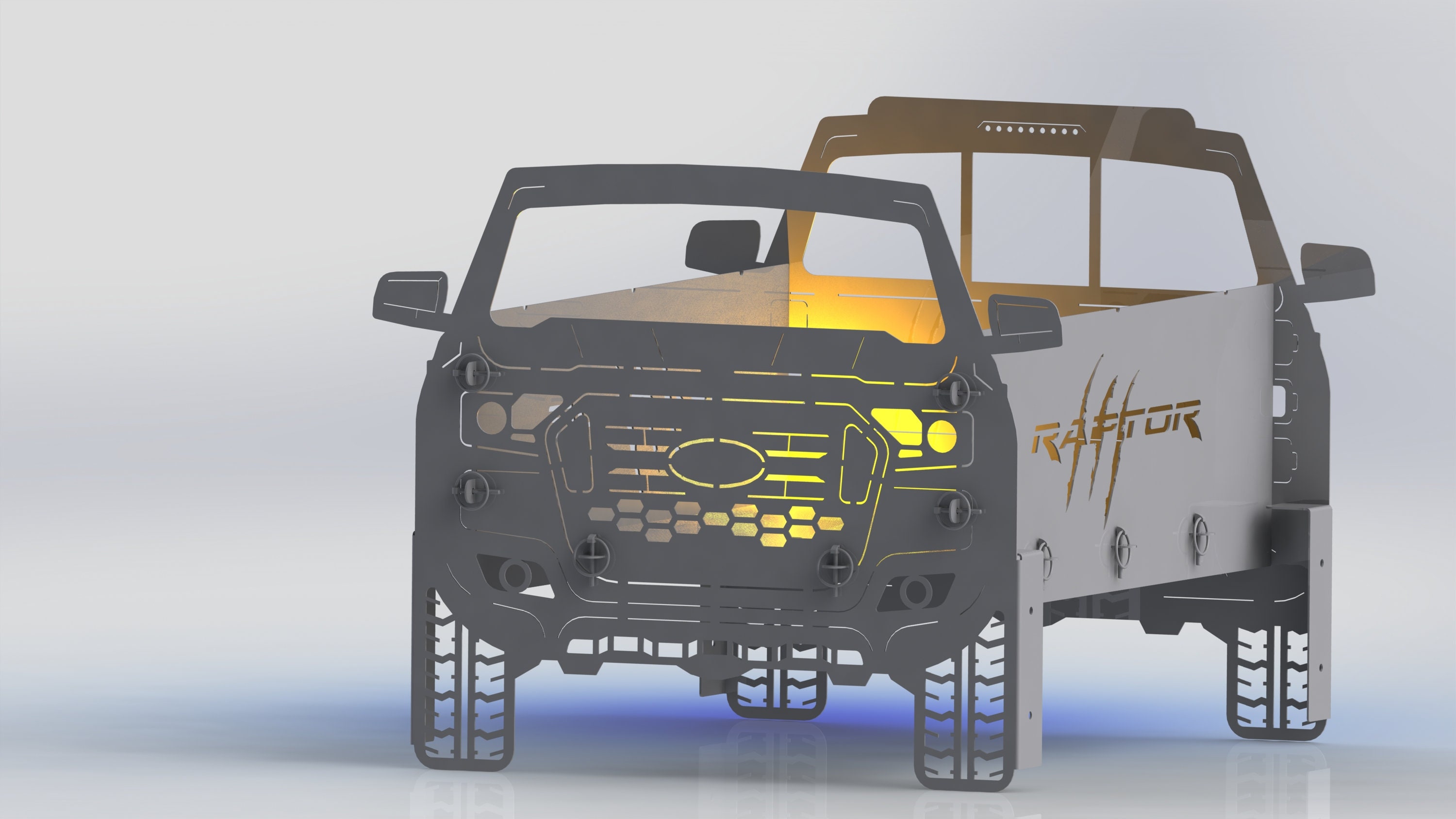 Ford Ranger Fire Pit BBQ DXF File - Etsy