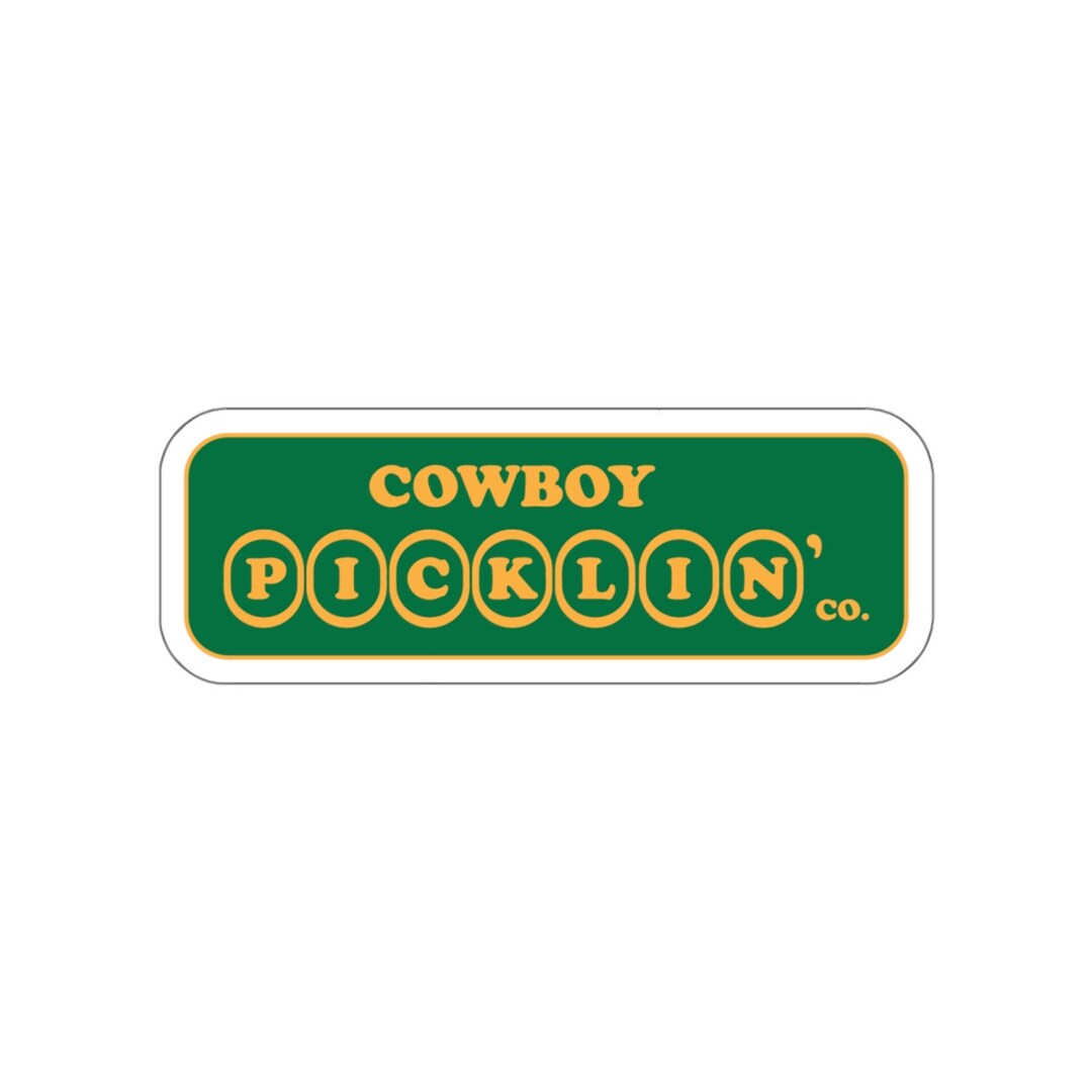 Vintage Cowboy Pickle Sticker - Etsy