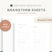 Brainstorm Planner Printable Brainstorm Action Plan Brainstorm Sheets ...