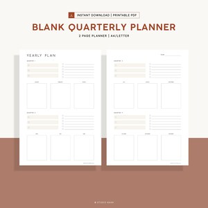 Quarterly Planner Printable Yearly Productivity Planner Printable Goal ...