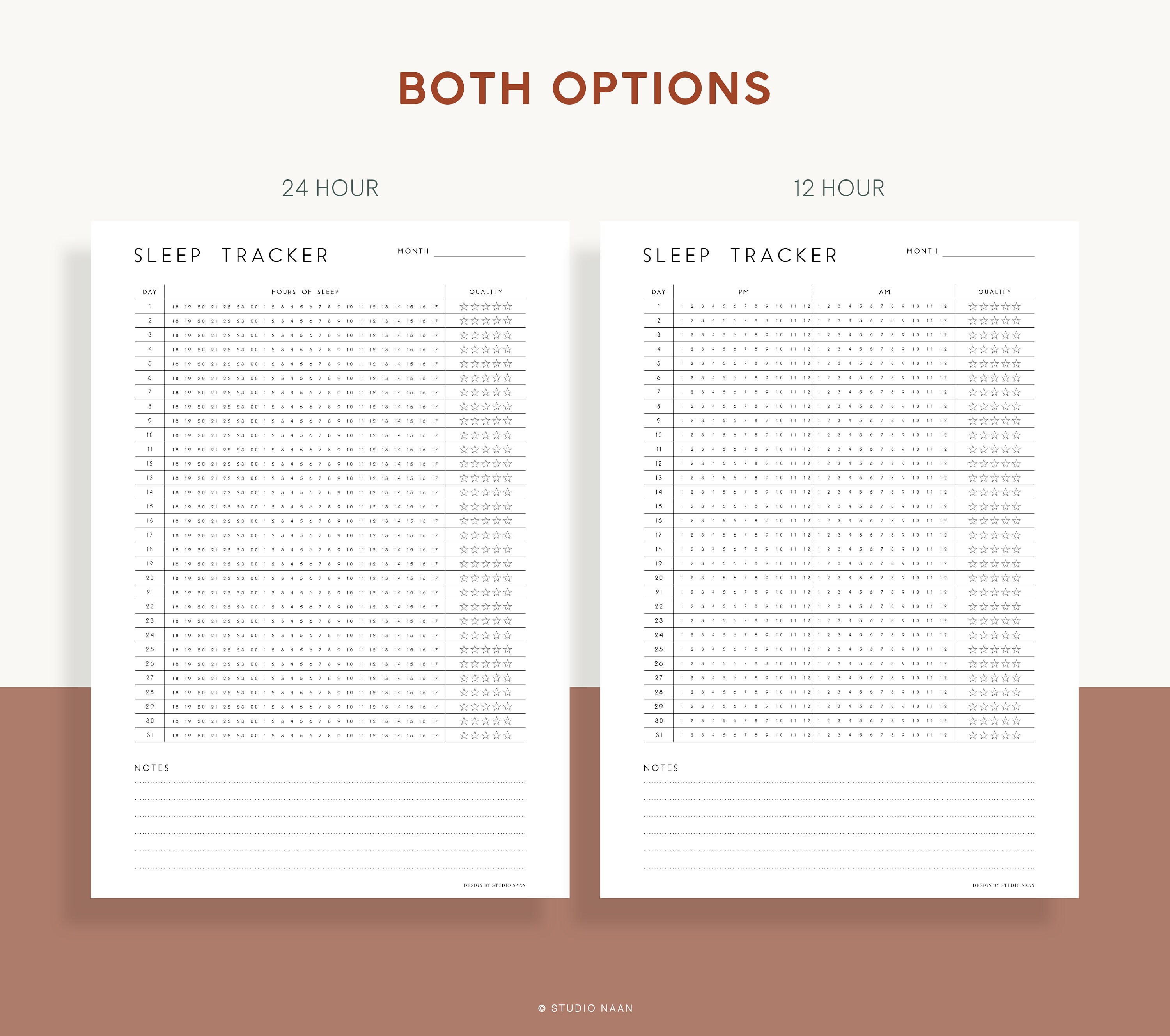 Monthly Sleep Tracker Printable Sleep Planner Download Sleep - Etsy