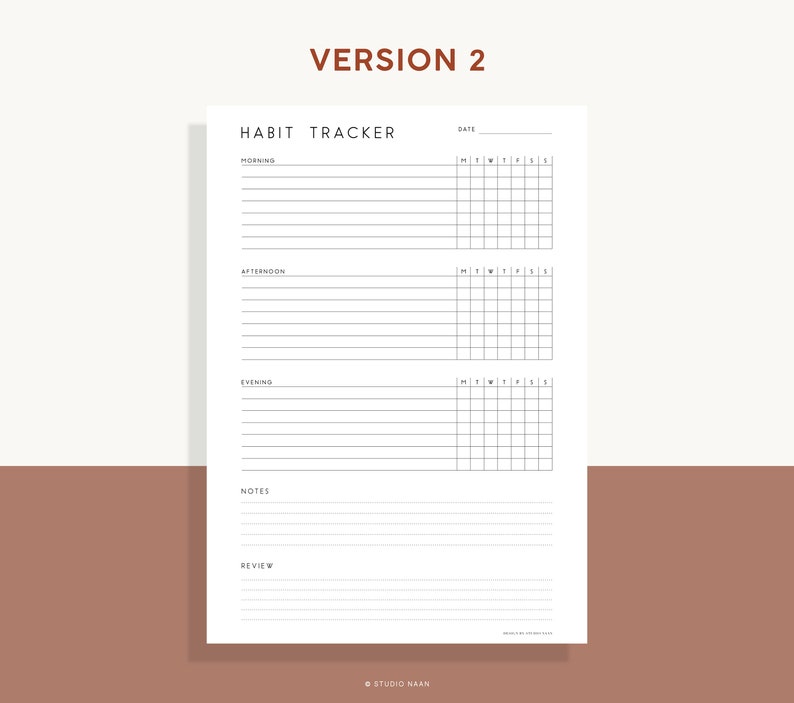 Weekly Habit Tracker Printable Daily Routine Tracker Template Weekly ...