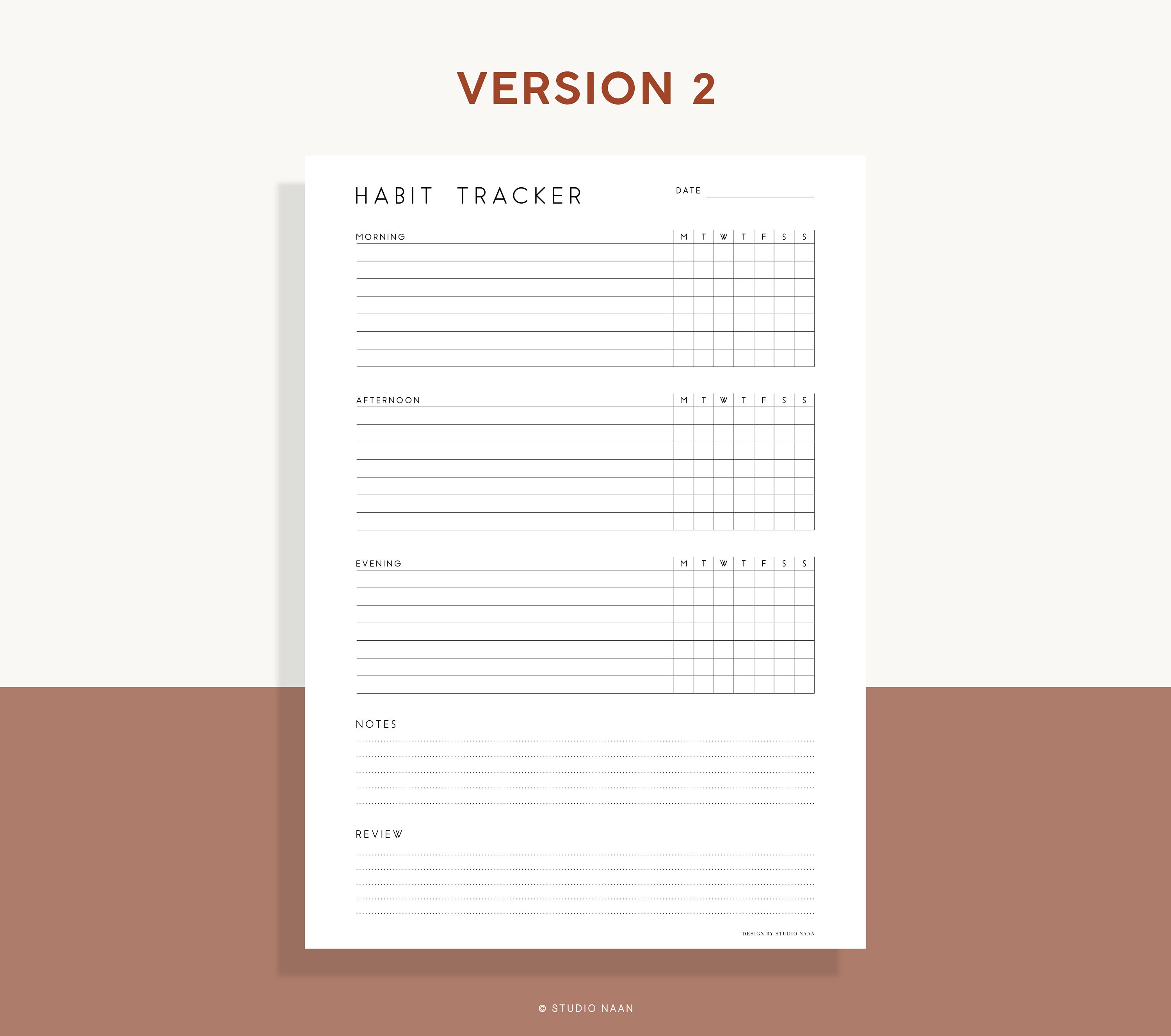 Weekly Habit Tracker Printable Daily Routine Tracker Template Weekly ...