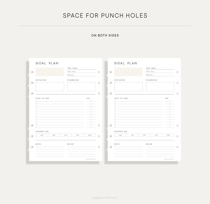 Goal Planner Printable Goal Setting Template A4/letter - Etsy
