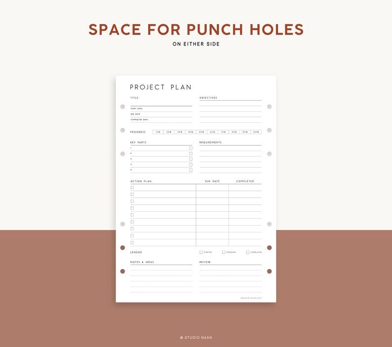 Printable Project Planner Template Project Management Template Task ...