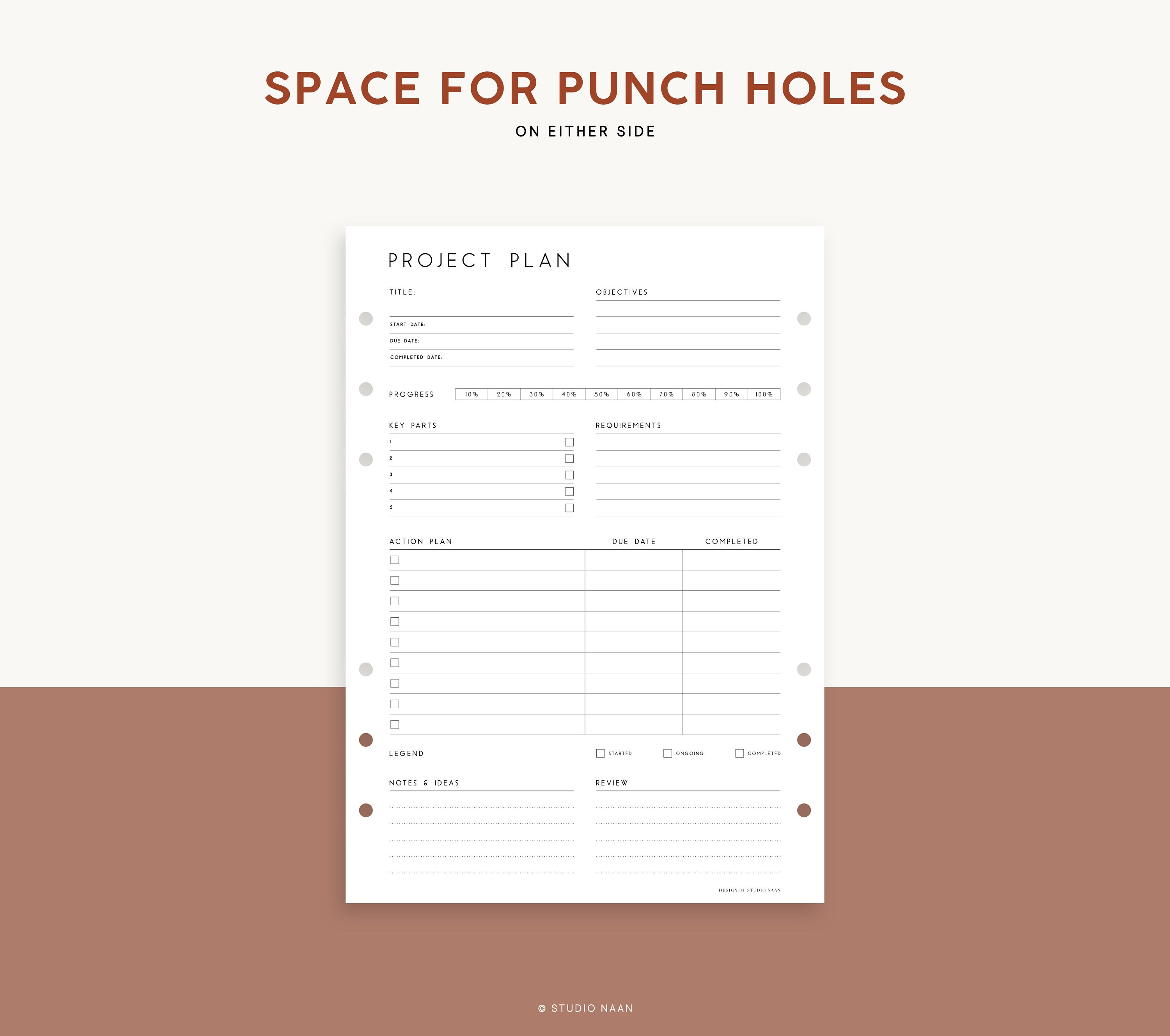 Printable Project Planner Template Project Management Template Task ...