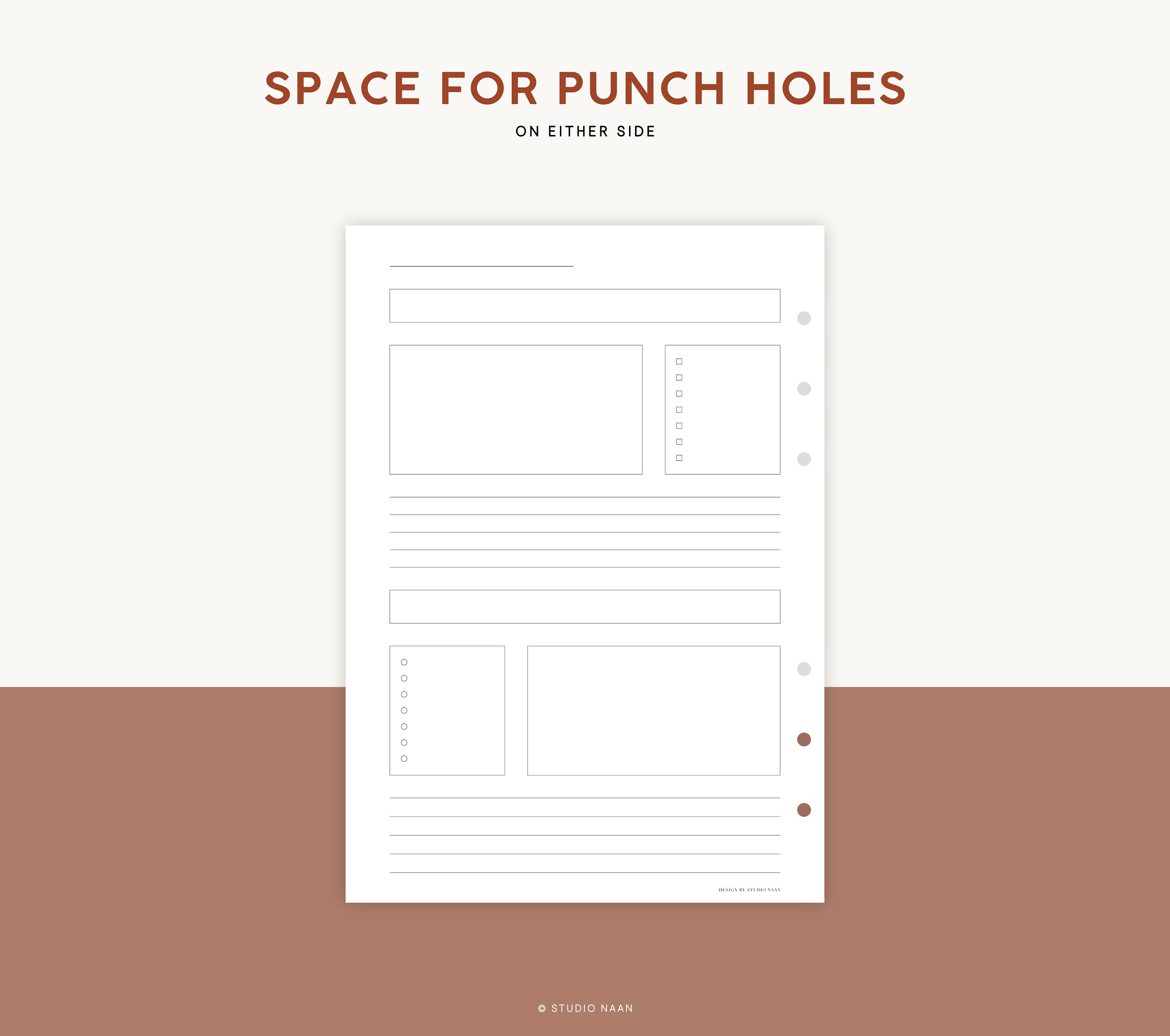 Blank Pages Template Daily Checklist Printable Weekly Goal Tracker ...