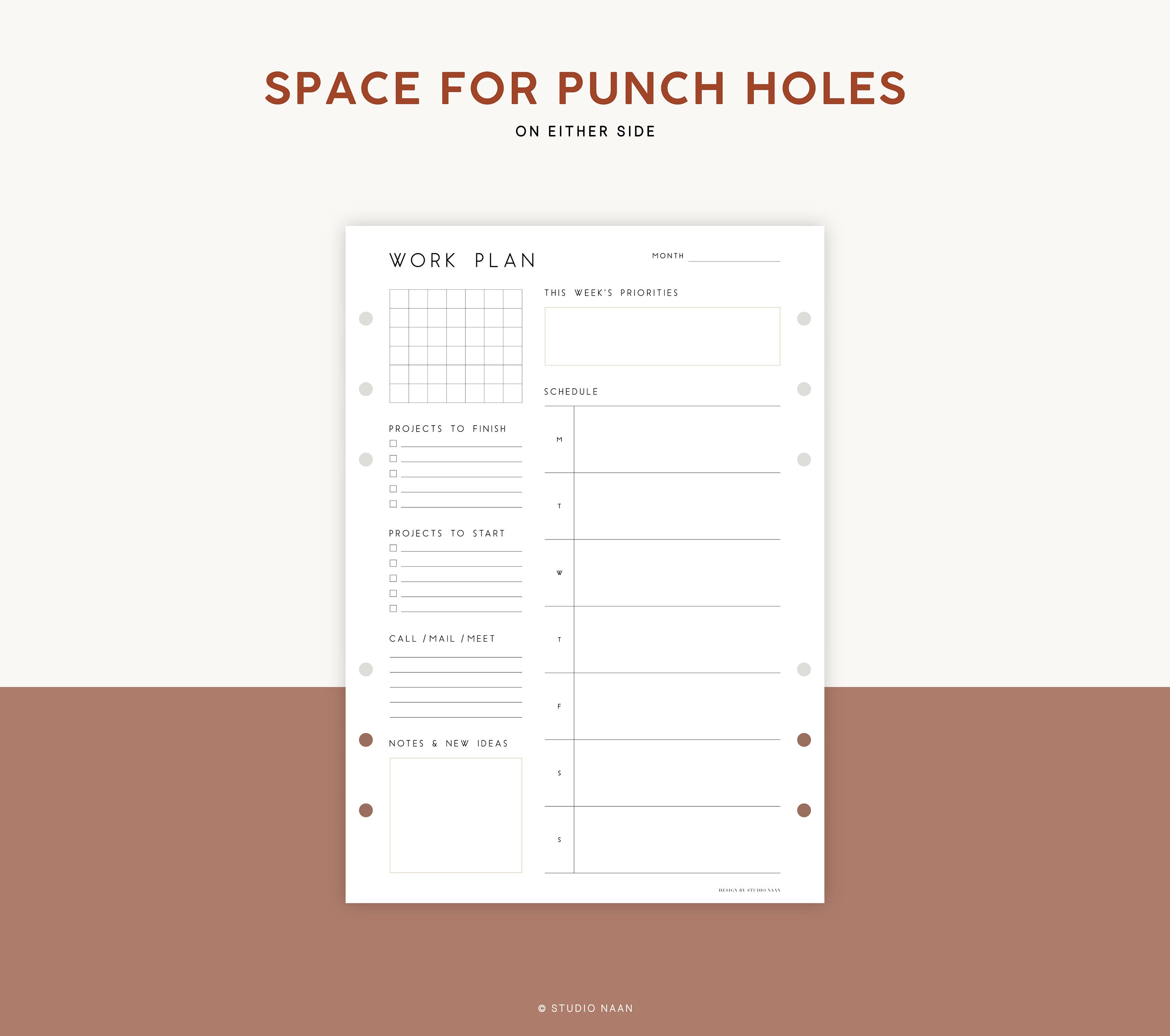 Weekly Work Planner Template Work From Home Planner Weekly - Etsy