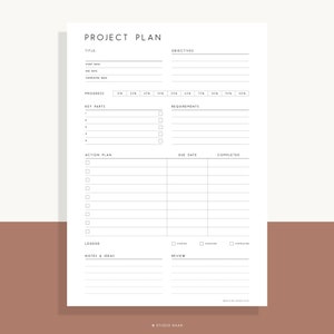 Printable Project Planner Template Project Management Template Task ...