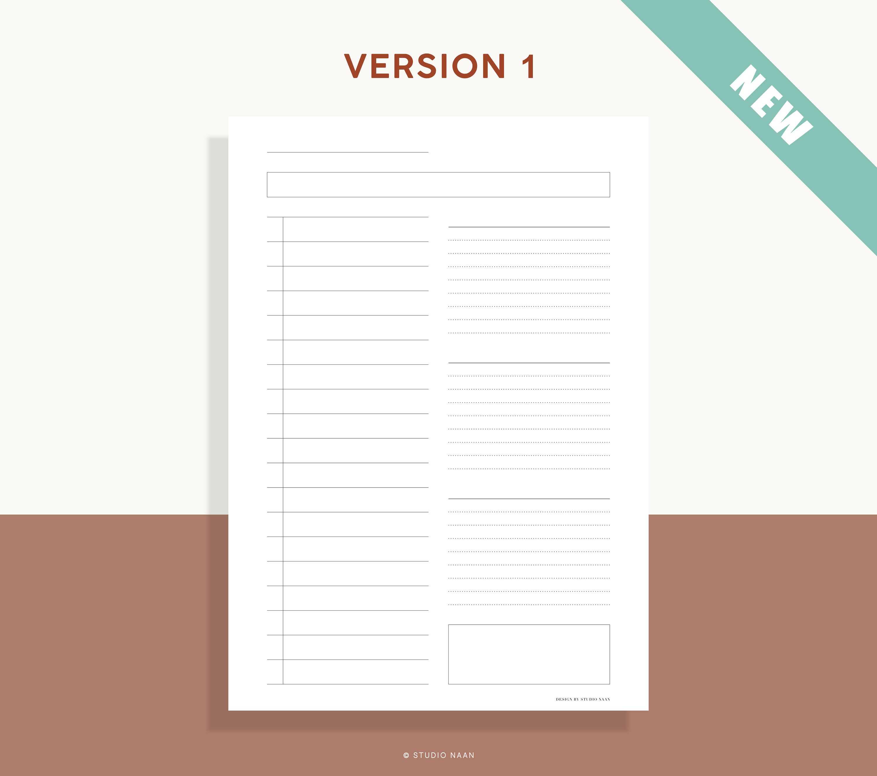 Blank Daily Planner Printable Weekly Schedule Undated Planner - Etsy