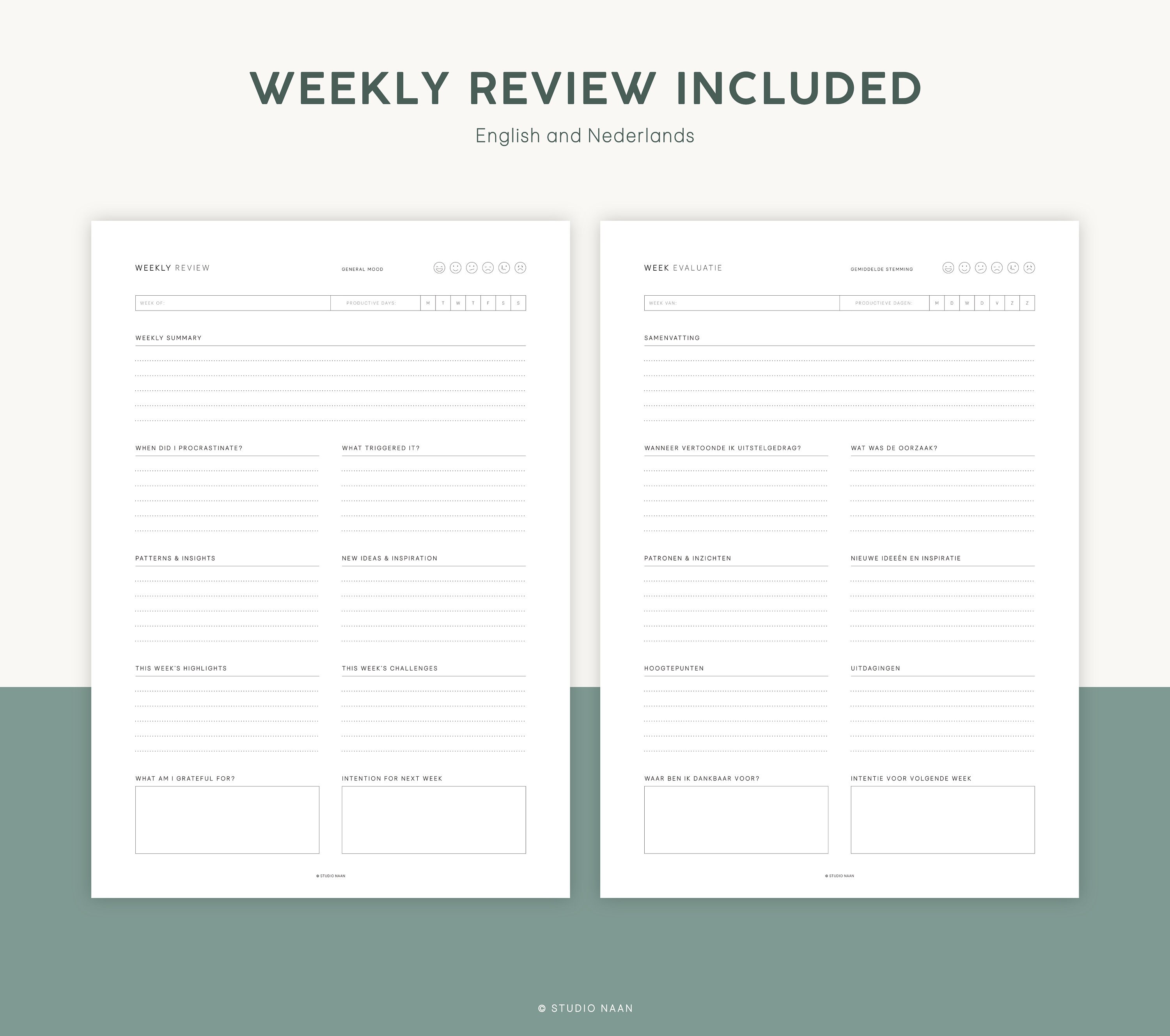 Daily Planner Bundle Printable Daily Productivity Planner - Etsy