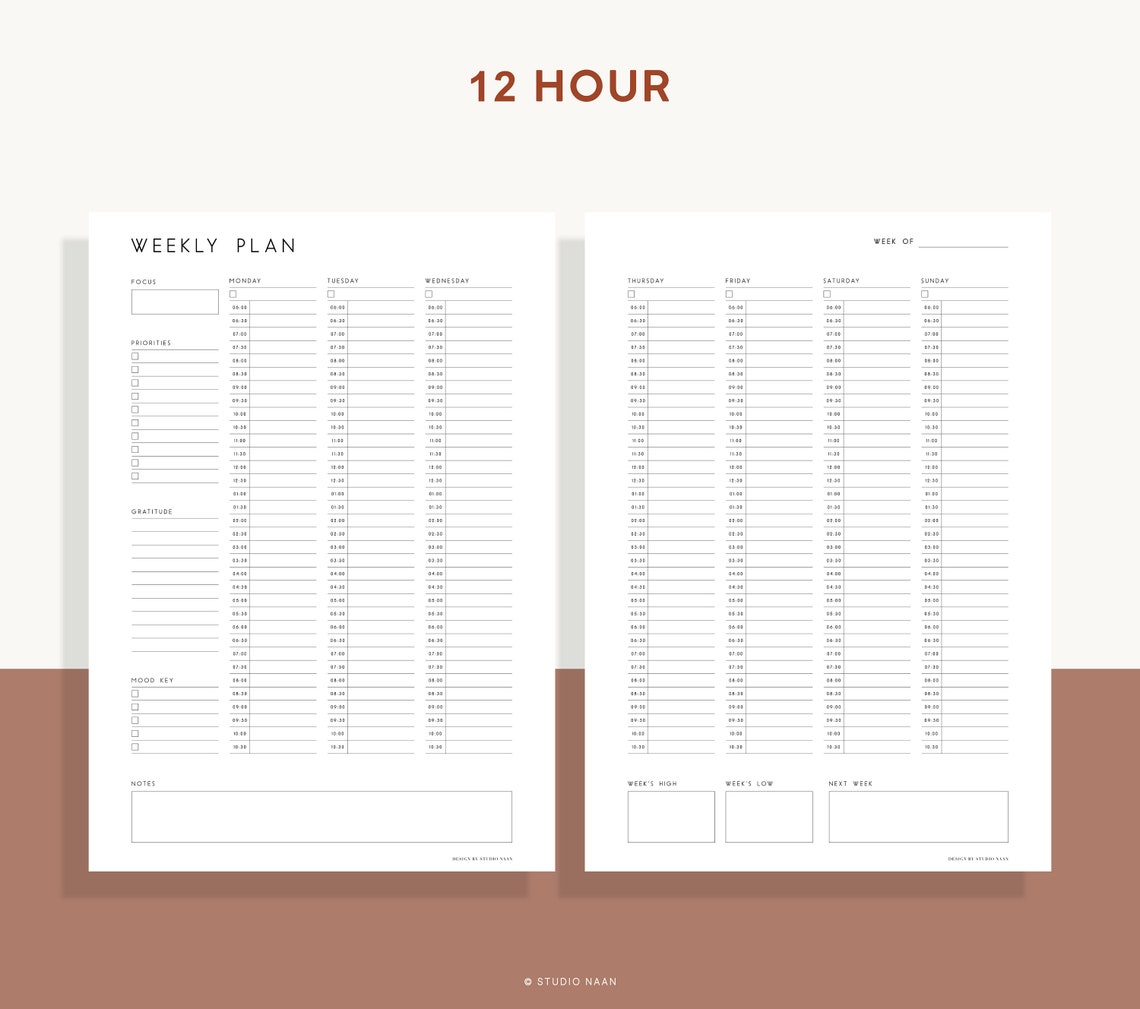 Self Awareness Planner Printable Weekly Productivity Planner Weekly ...