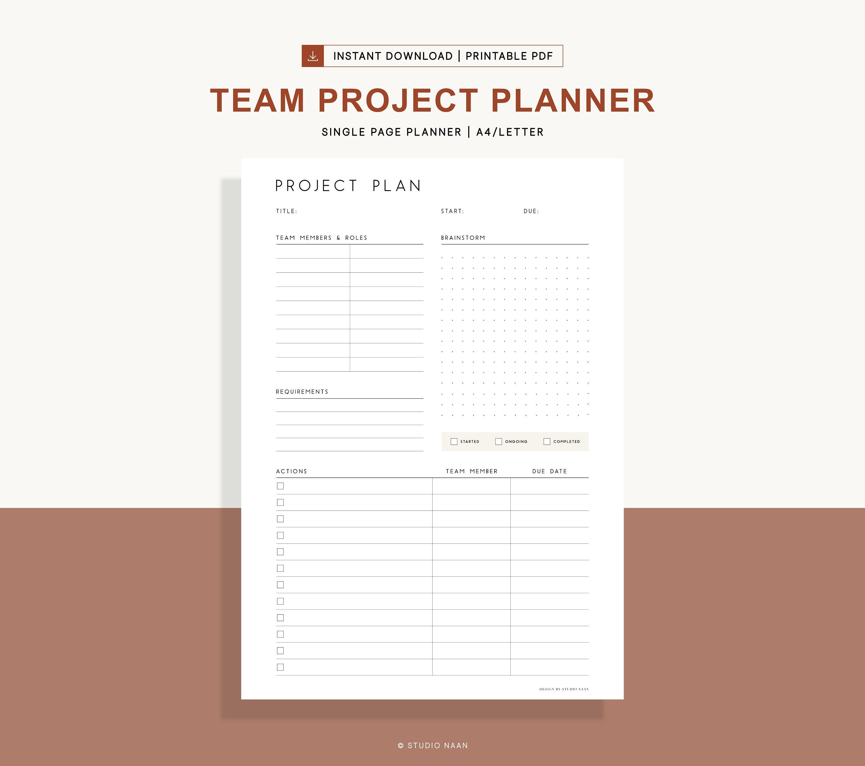 Printable Task Manager Template Work Project Planner Employee To-do ...