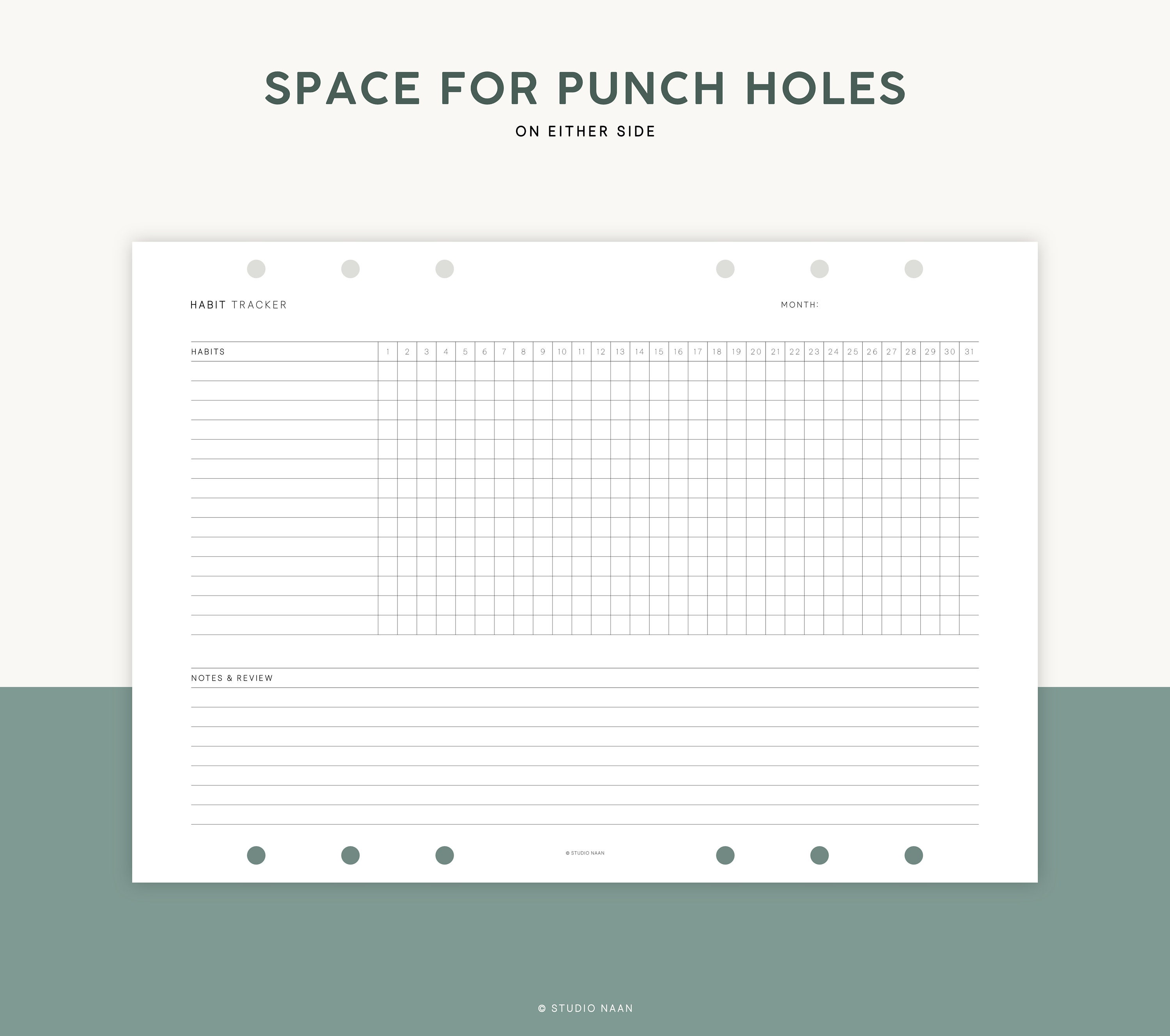 Monthly Habit Tracker Printable Routine Tracker Template Minimal ...