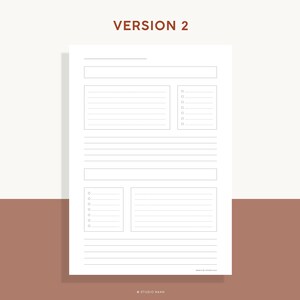 Blank Pages Template Daily Checklist Printable Weekly Goal Tracker ...