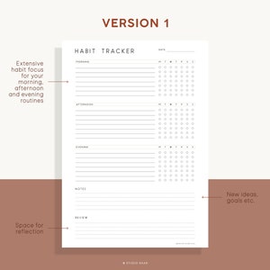 Weekly Habit Tracker Printable Daily Routine Tracker Template Weekly ...