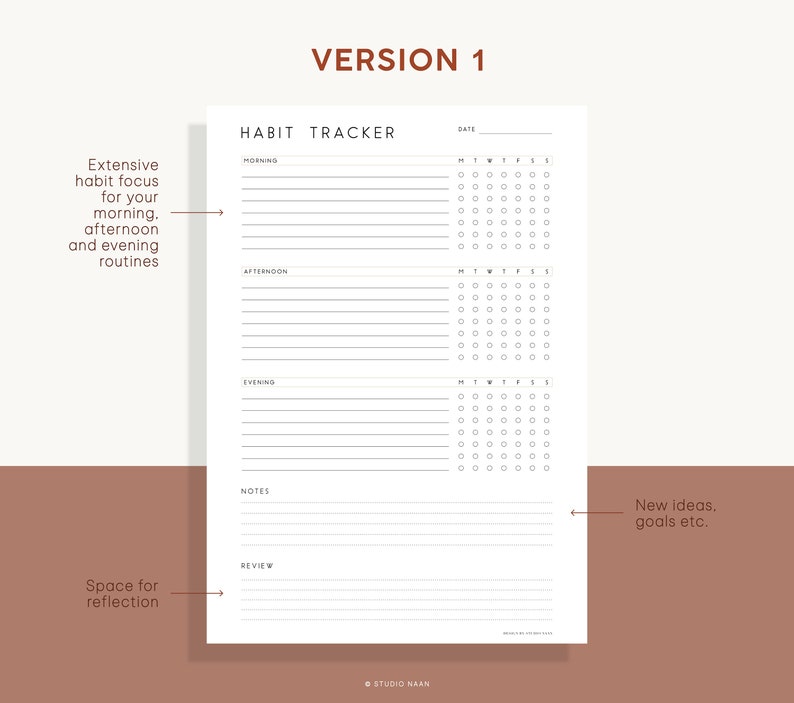 Weekly Habit Tracker Printable Daily Routine Tracker Template Weekly ...