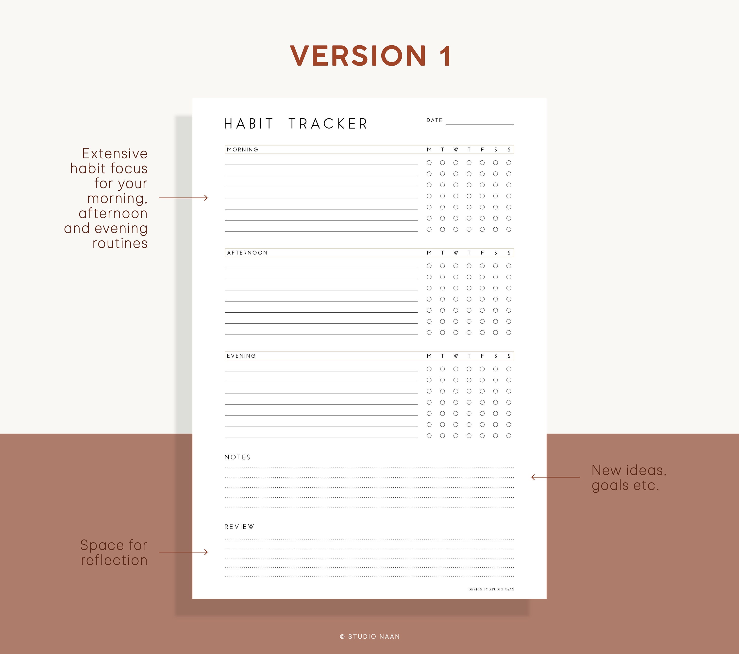 Weekly Habit Tracker Printable Daily Routine Tracker Template Weekly ...