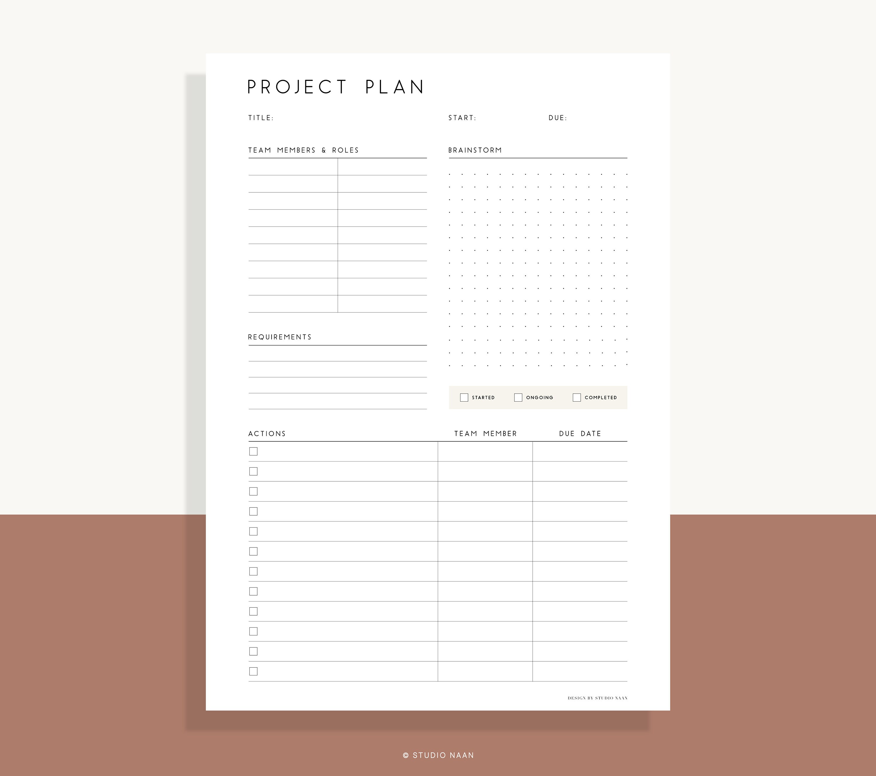 Printable Task Manager Template Work Project Planner Employee To-do ...