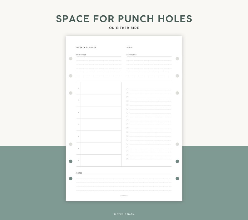 Weekly Task Planner Printable Weekly Schedule Minimal Task Checklist ...