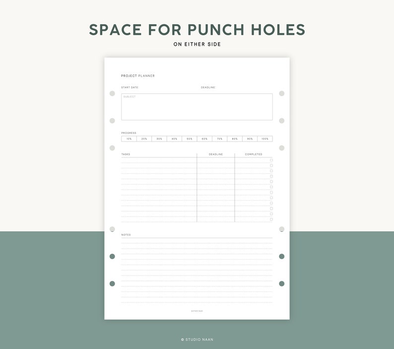 Project Management Template Printable Project Planner Template Project ...