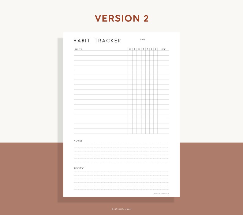 Weekly Habit Tracker Printable New Habit Planner Weekly Habit Review - Etsy