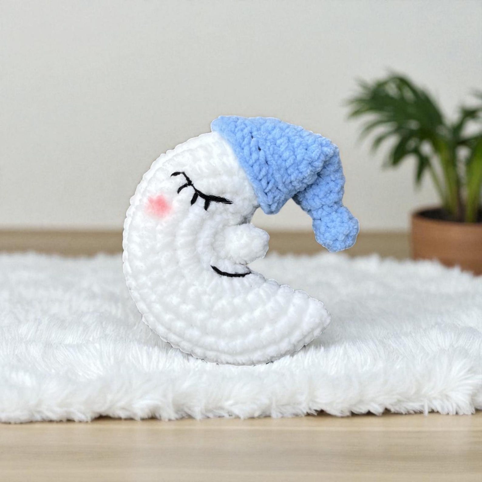 Sun and Moon Crochet Pattern, 2-in-1 Chunky Chenille Yarn Plush, Easy ...