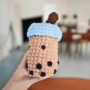 Boba Milk Tea Crochet Pattern, Bubble Tea Crochet Pattern, Cute Chunky ...