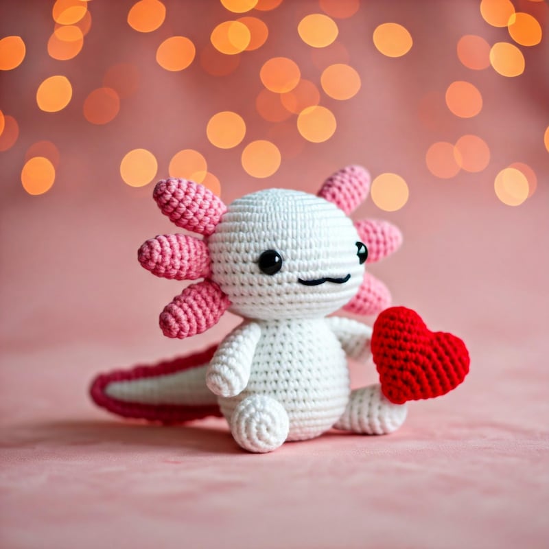 Axolotl Valentine Crochet - Etsy