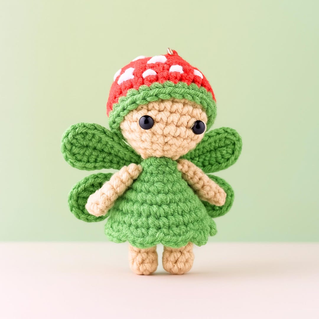 Fairy Crochet Keychain Tutorial, Fae Crochet Pattern, Tiny Forest ...