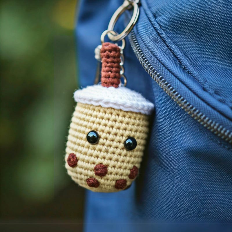 Boba Tea Keychain - Etsy
