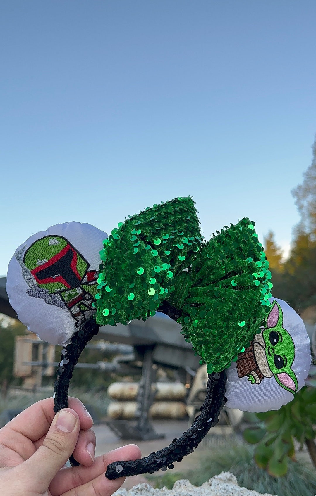 Mandolorian and Grogu Embroidery Design Mouse Ears - Etsy