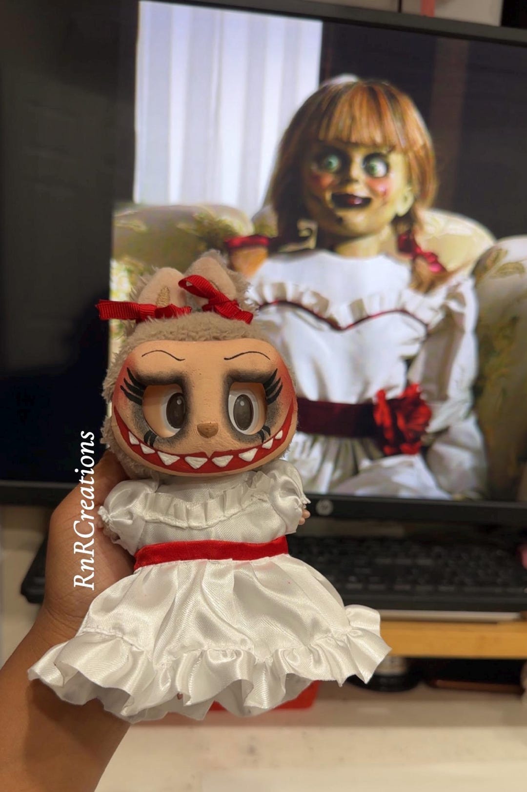 Handmade Outfit for Labubu – Possessed Doll Mask - Etsy