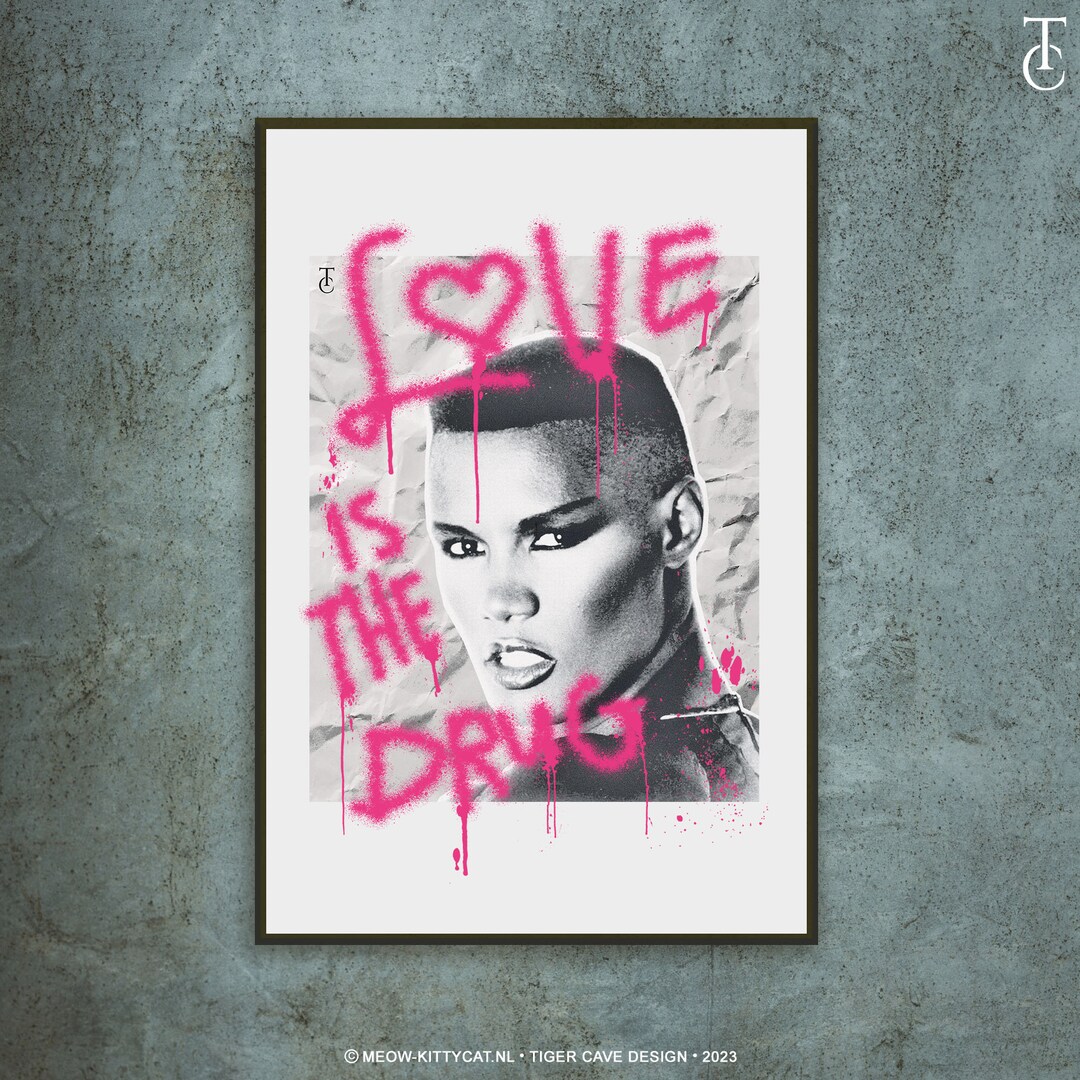 GRACE JONES Fine Art Print, Bold, Arty, Punk Style, Cool Design, Pop ...